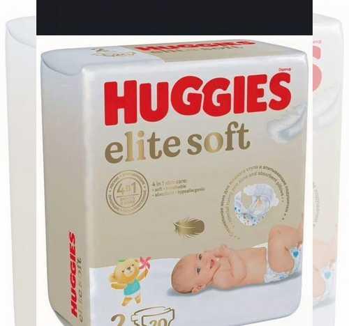 Подгузники huggies elite soft 2 20шт 10 упаковок