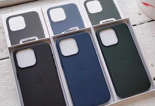 Чехол Leather case для iPhone 15 Pro Max