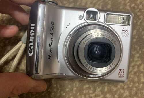 Компактный фотоаппарат canon powershot a560