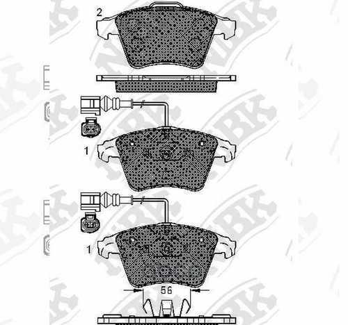 Колодки тормозные дисковые перед PN0353W NiBK