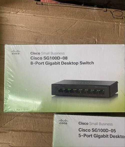 Cетевой коммутатор (свитч) Cisco SG100D-08 и 05