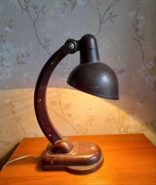 Карболитовая настольная лампа. СССР