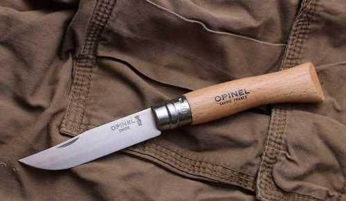 Складной нож Opinel №7, нержавеющая сталь, бук, бл