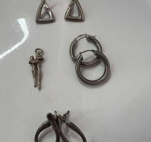 Серьги серебро 925