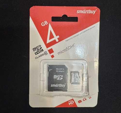 Карта памяти microsd 4 GB