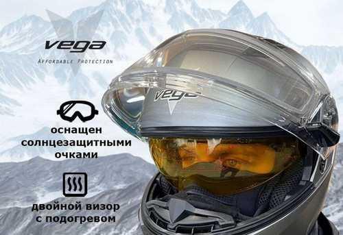 Шлем зимний снегоходный с подогревом Vega