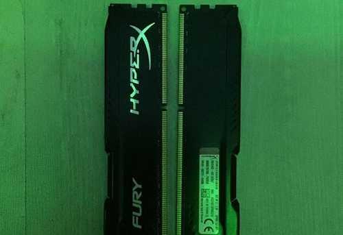 Оперативная память hyperx fury ddr3 1866 Mgh 2x8Gb