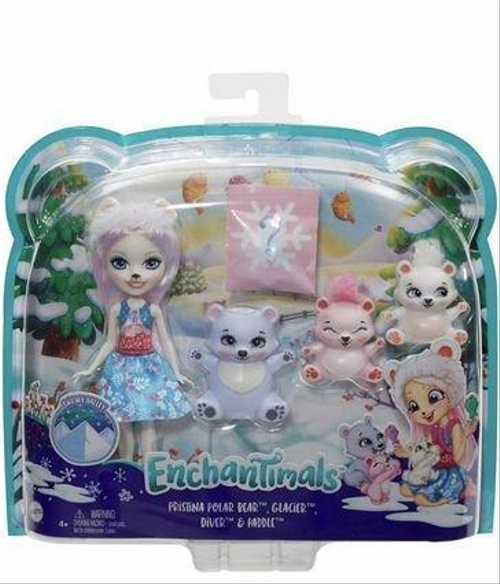 Новая кукла Enchantimals Пристина полярная Миша