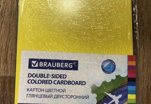 Цветной картон глянцевый brauberg 2 уп