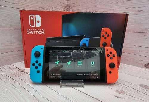 Nintendo switch rev2 прошита Hwfly неон