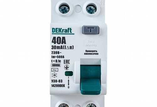 Выключатель дифференциального тока 2P 40А 30мА