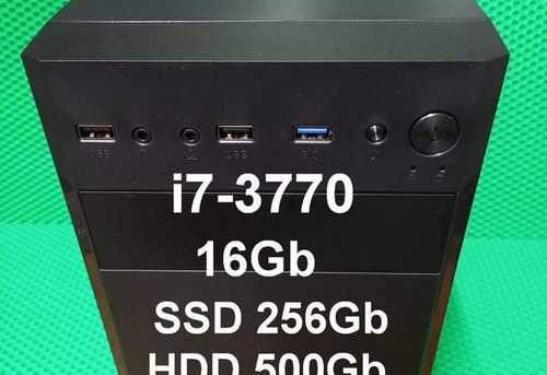 Игровой i7-3770 16Gb SSD-HDD - RX 560 4Gb/ USB 3.0