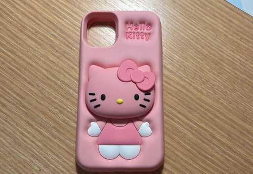 Чехол на iPhone 11 hello kitty с попсокетом