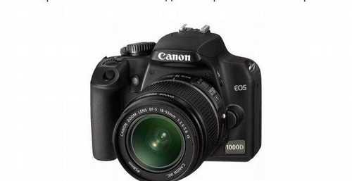 Зеркальный фотоаппарат canon1000D kit