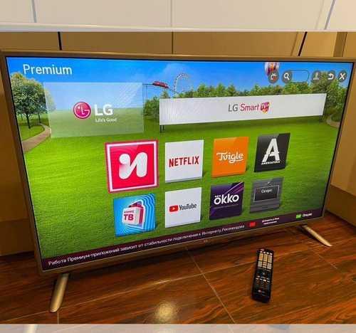 Телевизор LG 43" Full HD, SMART, 100Hz