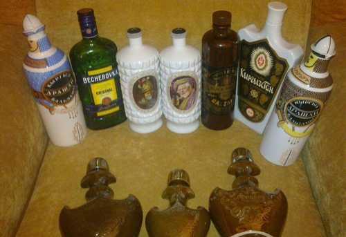 Бутылки керамические и фарфоровые