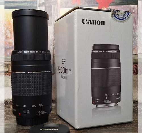 Объектив canon 75 300 как новый