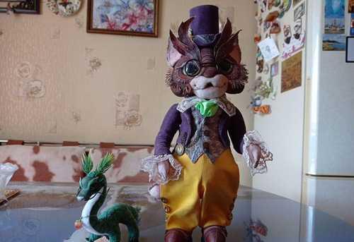 Игрушки ручной раб"Кот, дракон, ёжик"Лесной дух