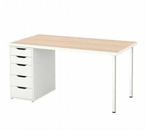 Письменный стол IKEA alex+linnmon