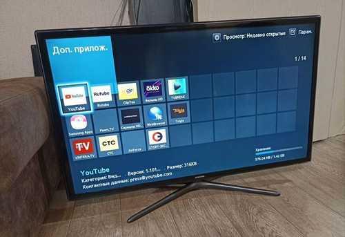 Телевизор Samsung 40 дюймов 102 см Smart TV Wi-Fi