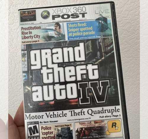 Диск Grand theft auto 4 xbox 360