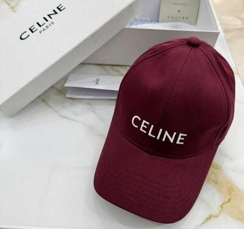 Кепка Celine бордовая