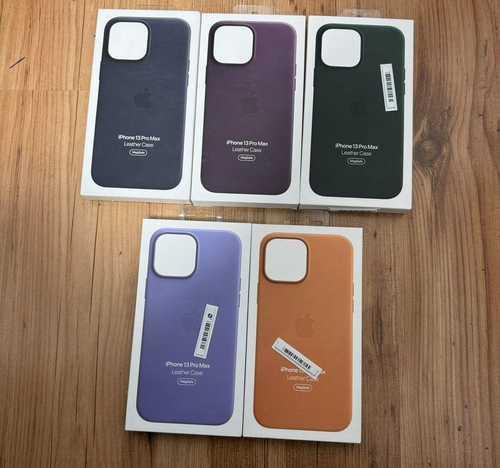 Чехлы Apple Leather Case iPhone 13 Pro Max