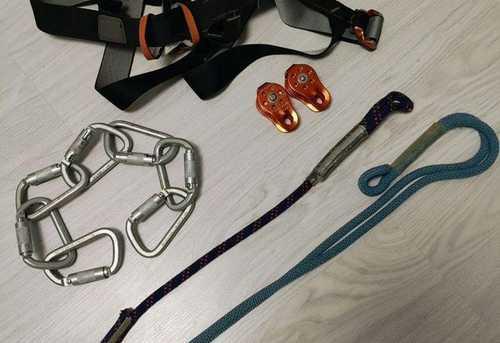 Petzl и Vento, карабины, каски, обвязки