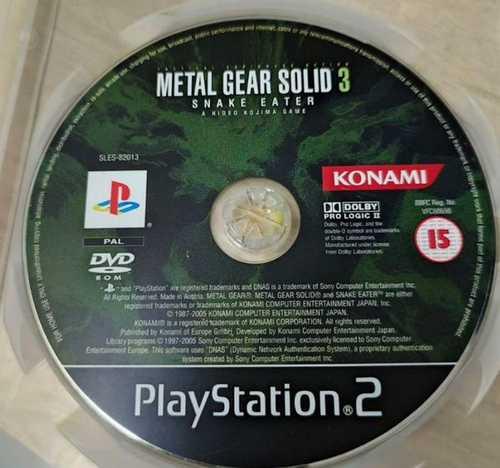 Metal Gear solid 3 ps2