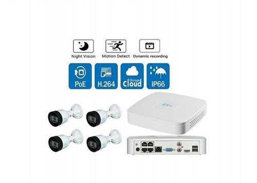 Видеонаблюдения на 4 камеры FX-KIT (4mp IP-POE)