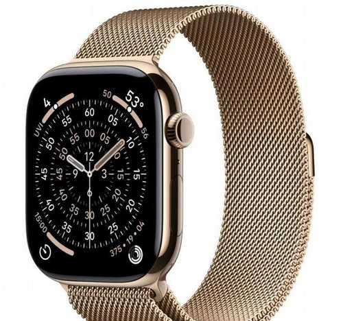 Смарт-часы Apple Watch Series 11,GPS   Cellular 42мм,Titanium Gold Case w Gold Milanese Loop