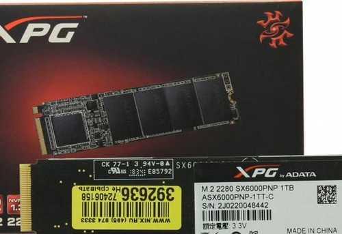 SSD adata XPG SX6000 Pro ASX6000PNP-1TT-C (1 Тб, M