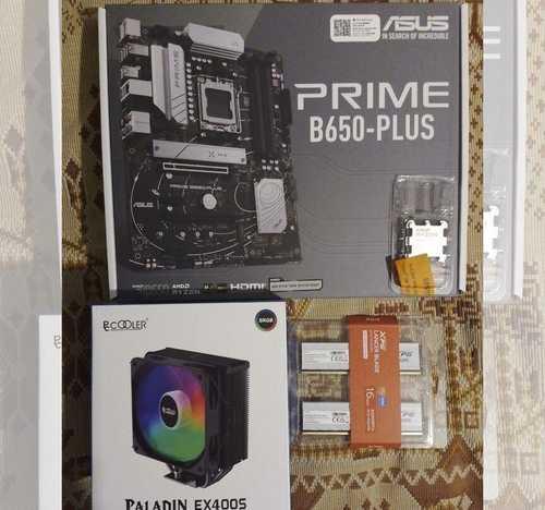 Новый комплект Ryzen 7 7700   asus prime B650-Plus