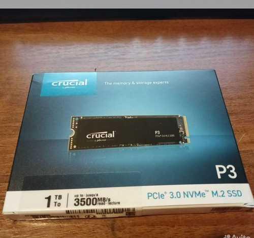 SSD M.2 Crucial P3 1TB новый