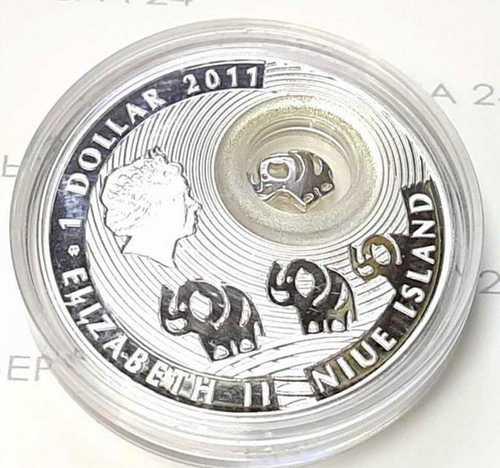 Серебряная монета 1 доллар 2011 925 пробы 28,28 гр