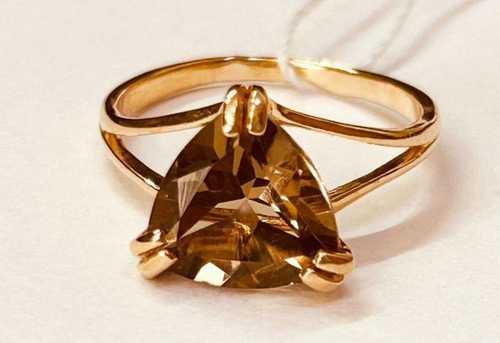 Золотое кольцо с Дымчатым кварцем (13500)