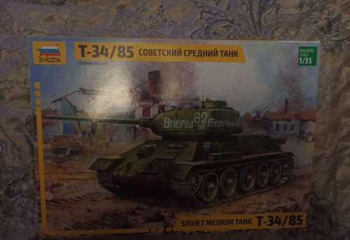 Сборная модель танка Т 34/85