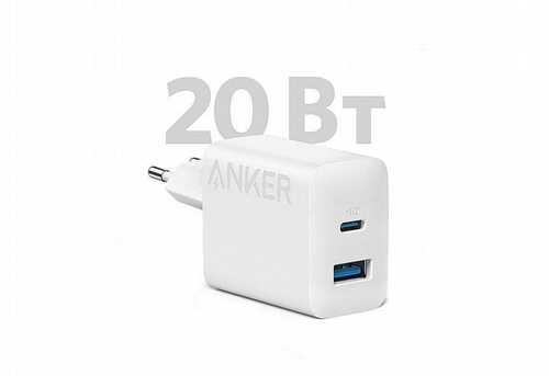 Сзу адаптер anker 312 USB-C/USB-A 20W (A2348), бел