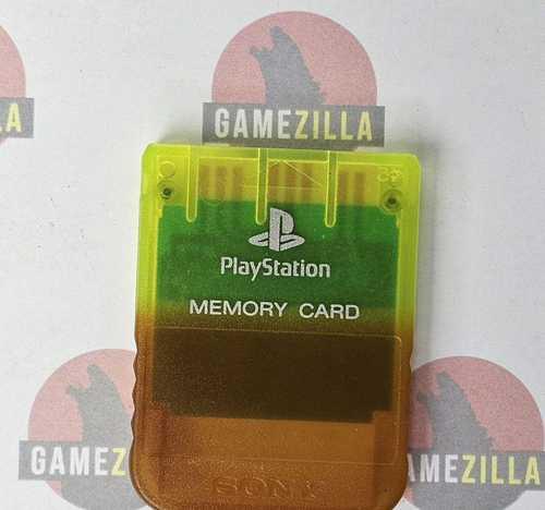 PS1 Memory Card Прозрачная Желтая