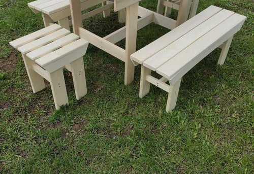 Деревянная скамейка для бани и дачи
