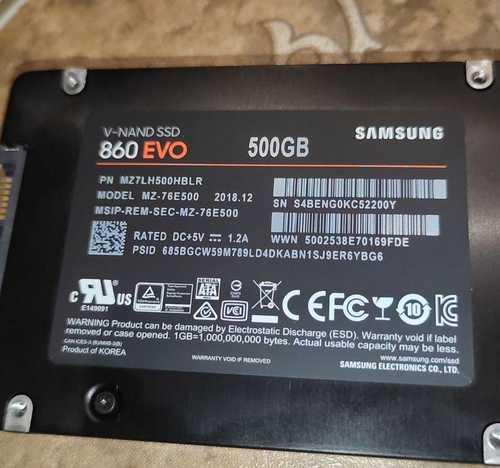 Samsung 860 Evo 512gb SATA