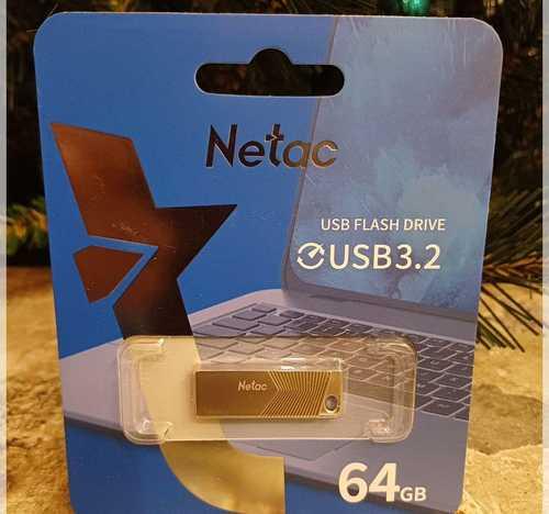 Флэшка UM1 Netac 64 гб USB 3.0 металл