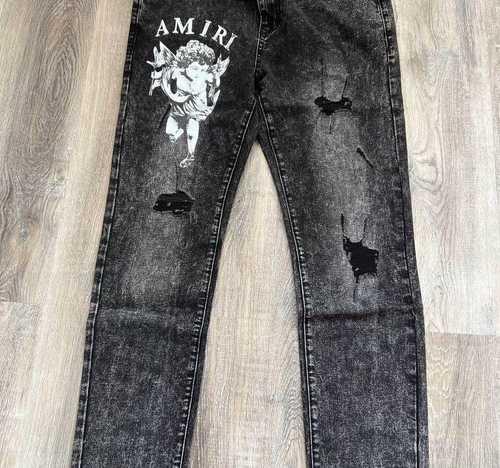 Джинсы Amiri Рваные Черные