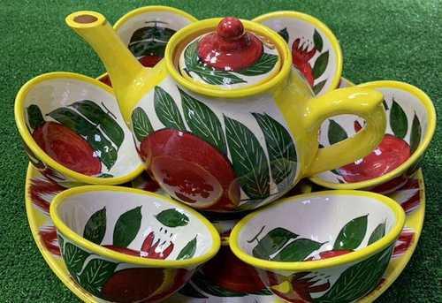 Набор чайный Риштанская керамика Гранаты