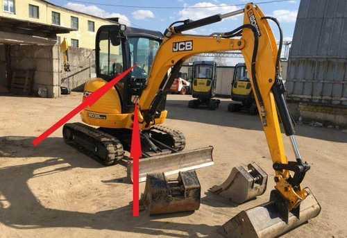 Мини-экскаватор Jcb 8035 zts все стёкла