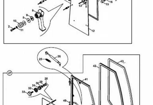 Стекло двери боковое правое Hidromek