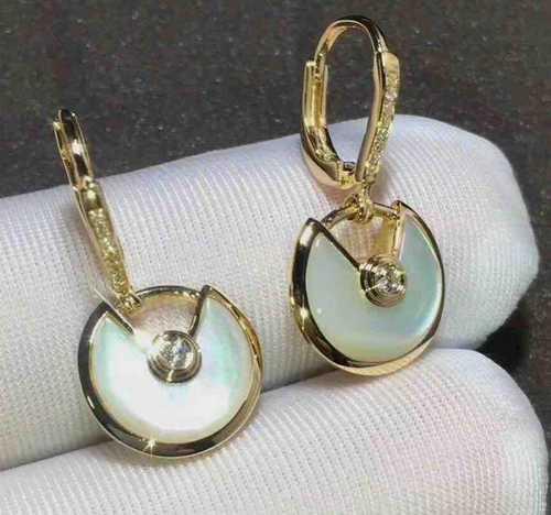 Серьги amulette DE Картье С перламутром 0,28ct