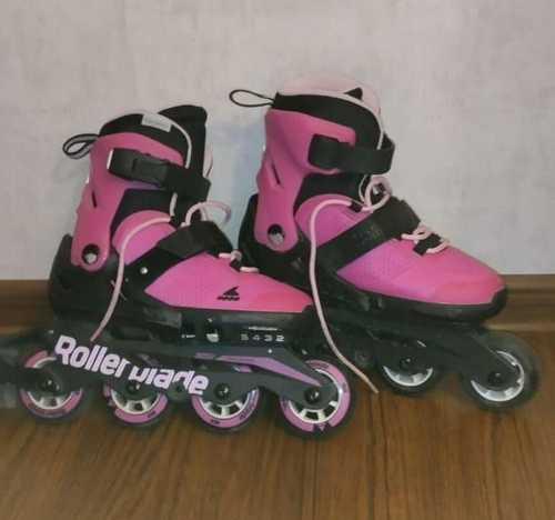 Ролики rollerblade детские 33 36.5, шлем, рюкзак