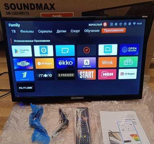 Телевизор Soundmax SM-LED24M11S 24" новый