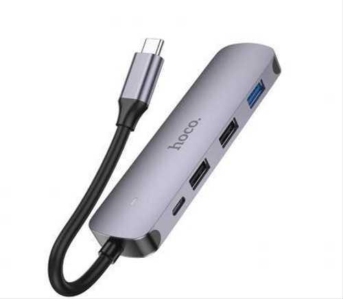 Переходник hoco HB27 Type-C адаптер (hdmi+USB3.0+U